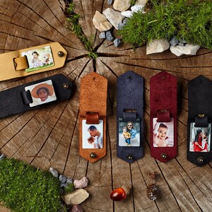 Unique Leather Keychain With Your Photo, Gift, Personalized Key Holder ...