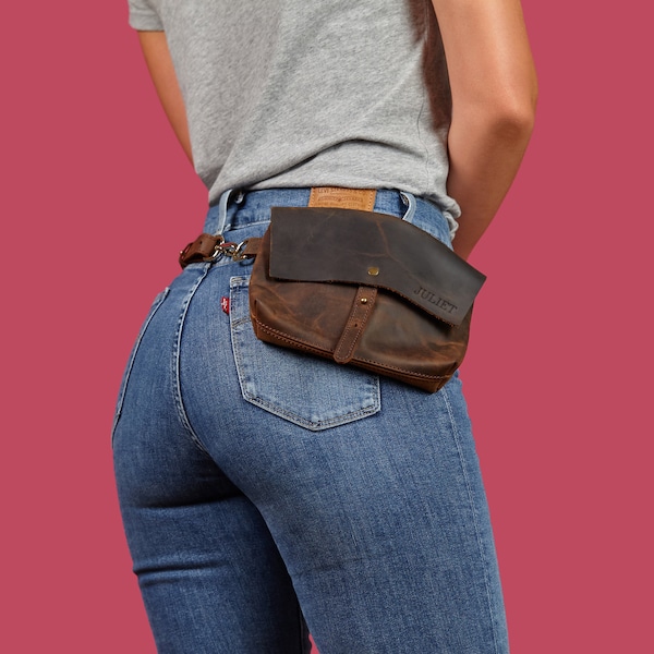 Leather Hip Bag - Etsy