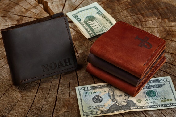 Nice Wallets for Men. Distressed Cowhide 100% Leather. - Etsy