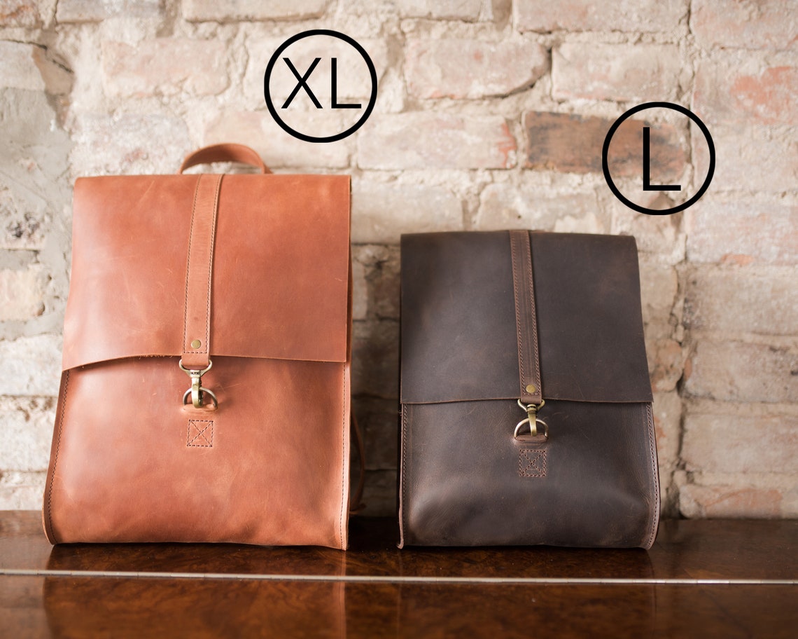 Leather Backpack With Monogram. Personalized Women Backpack | Etsy