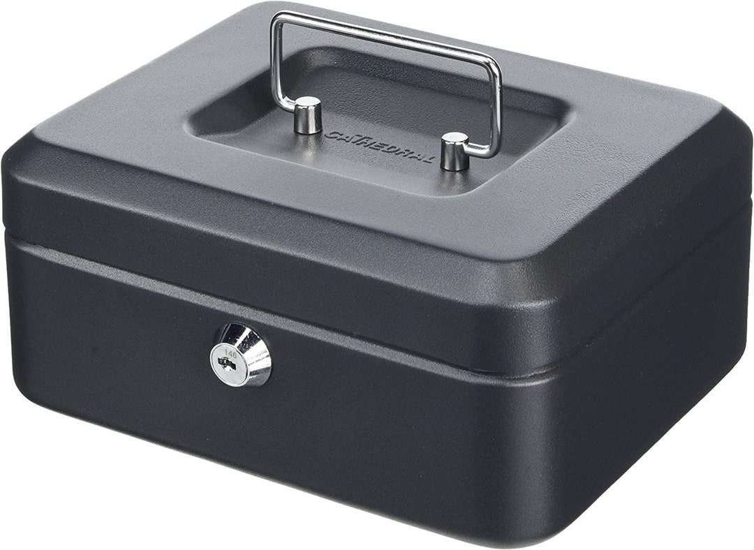 Cathedral 8 Inch Cash Box Black - Etsy