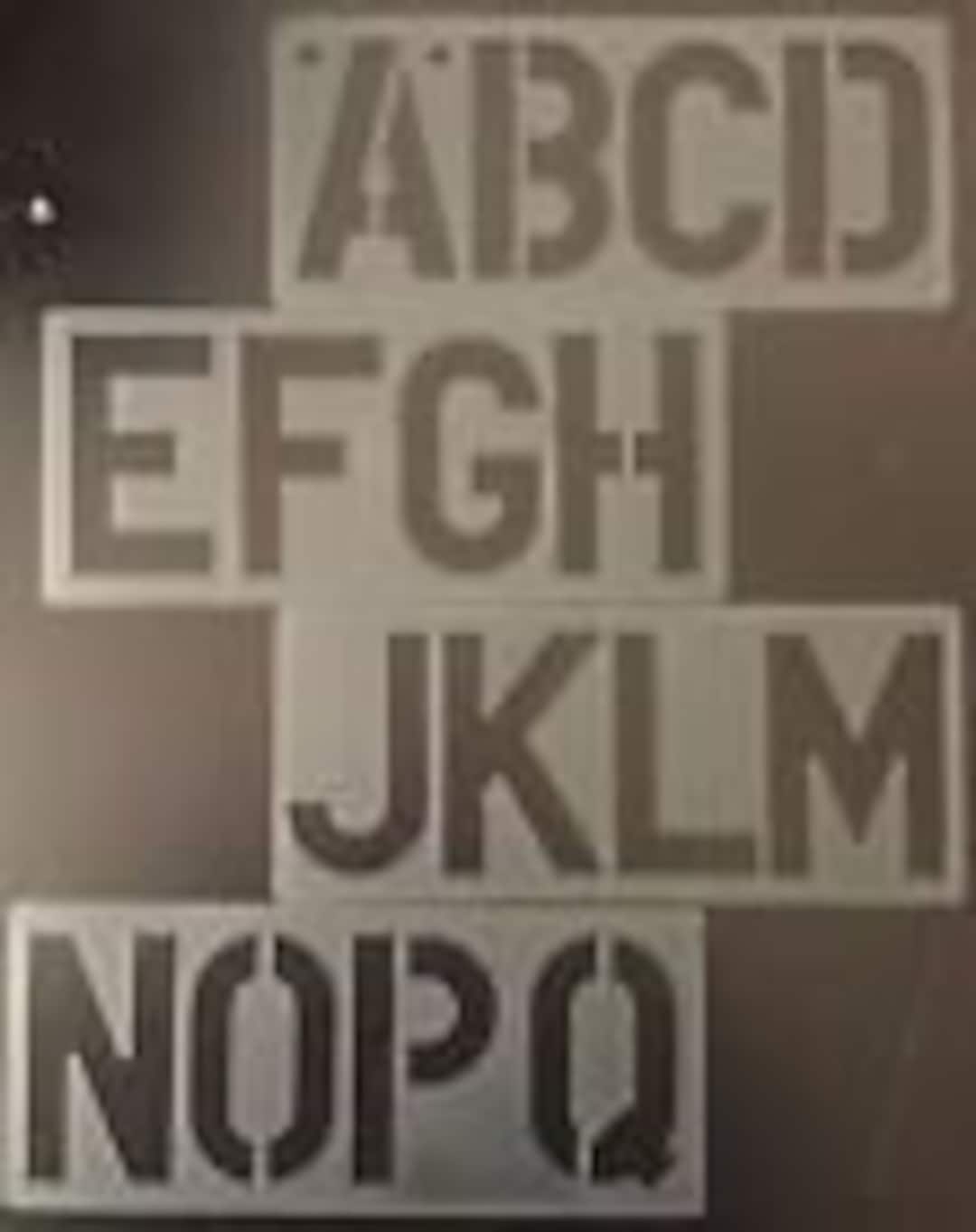 100mm High Stencil Alphabet Lettering Stencil A to Z Numbers Symbols ...