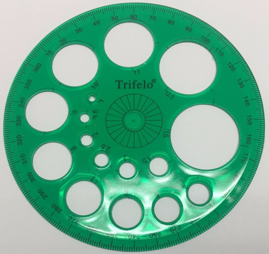 Circle Ruler Round Template 360 Degree Protractor Circular Measure ...