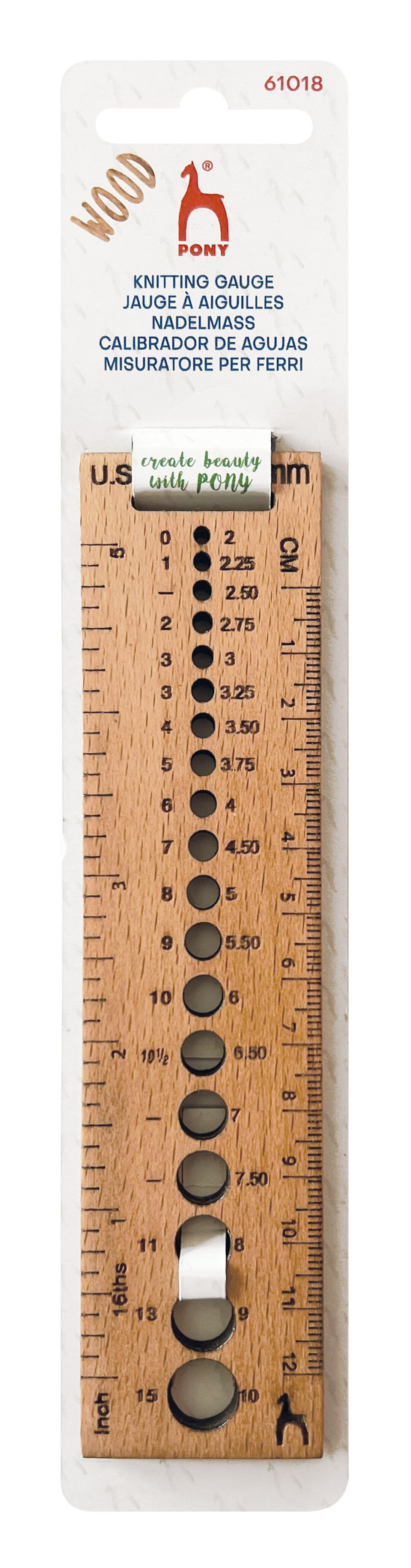 Pony Knitting Gauge Wooden Rectangle - Etsy