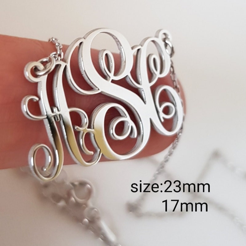 Monogram Necklace - Etsy
