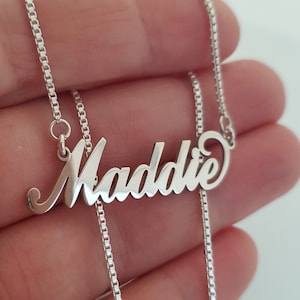 Carrie Script Name Necklace, Personalized Carrie Font Nameplate, 14K ...