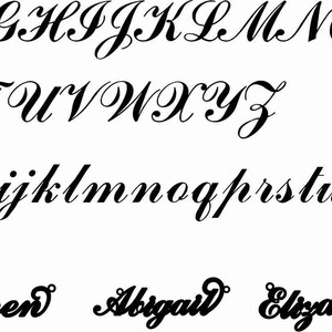 Carrie Font Necklace, Gold Script Nameplate, Custom Silver Carrie Style ...