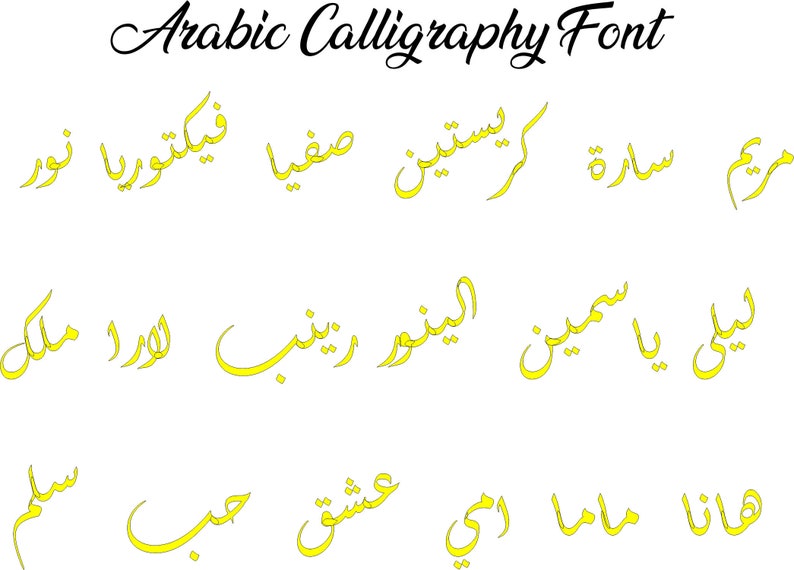 Custom Arabic Name Necklace, Dainty Calligraphy Pendant, Arabic Gift - Etsy