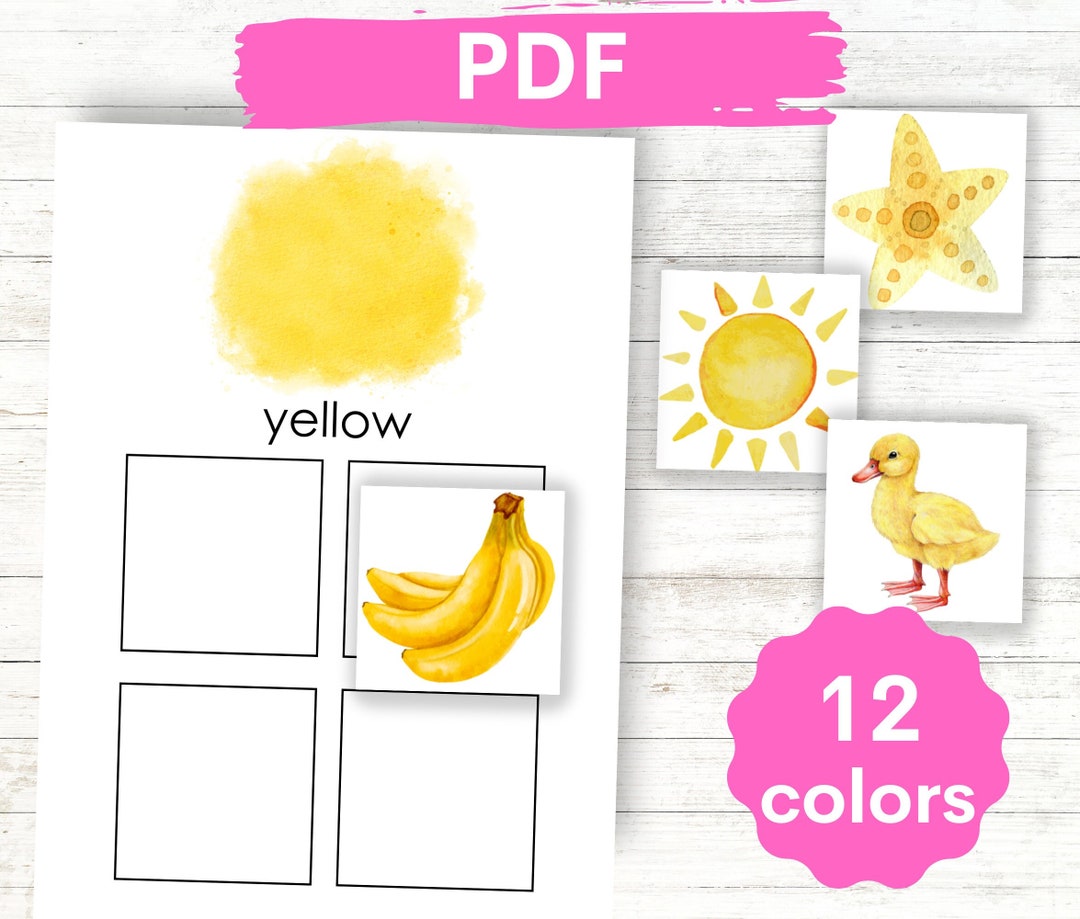 Colors Cut and Paste Matching Sorting Worksheet Color Matching Activity ...
