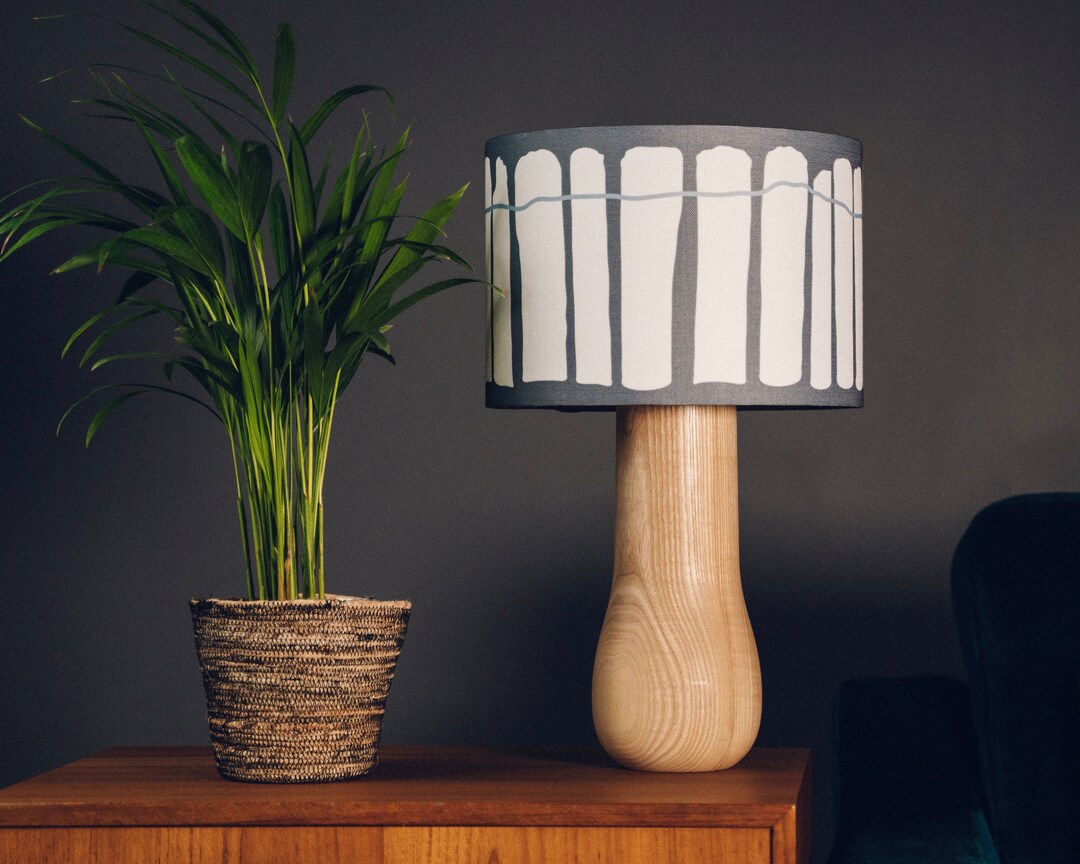 Crawia Lamp Light wooden base with one of 10 Crawia pattern 30cm ...