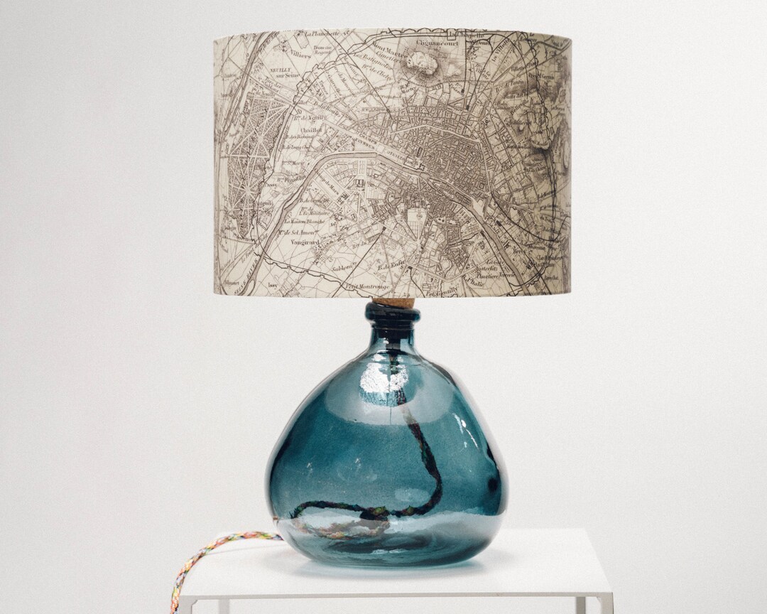 Custom Old Map Lamp - Map of Any City, Town, Village, Region or Country ...