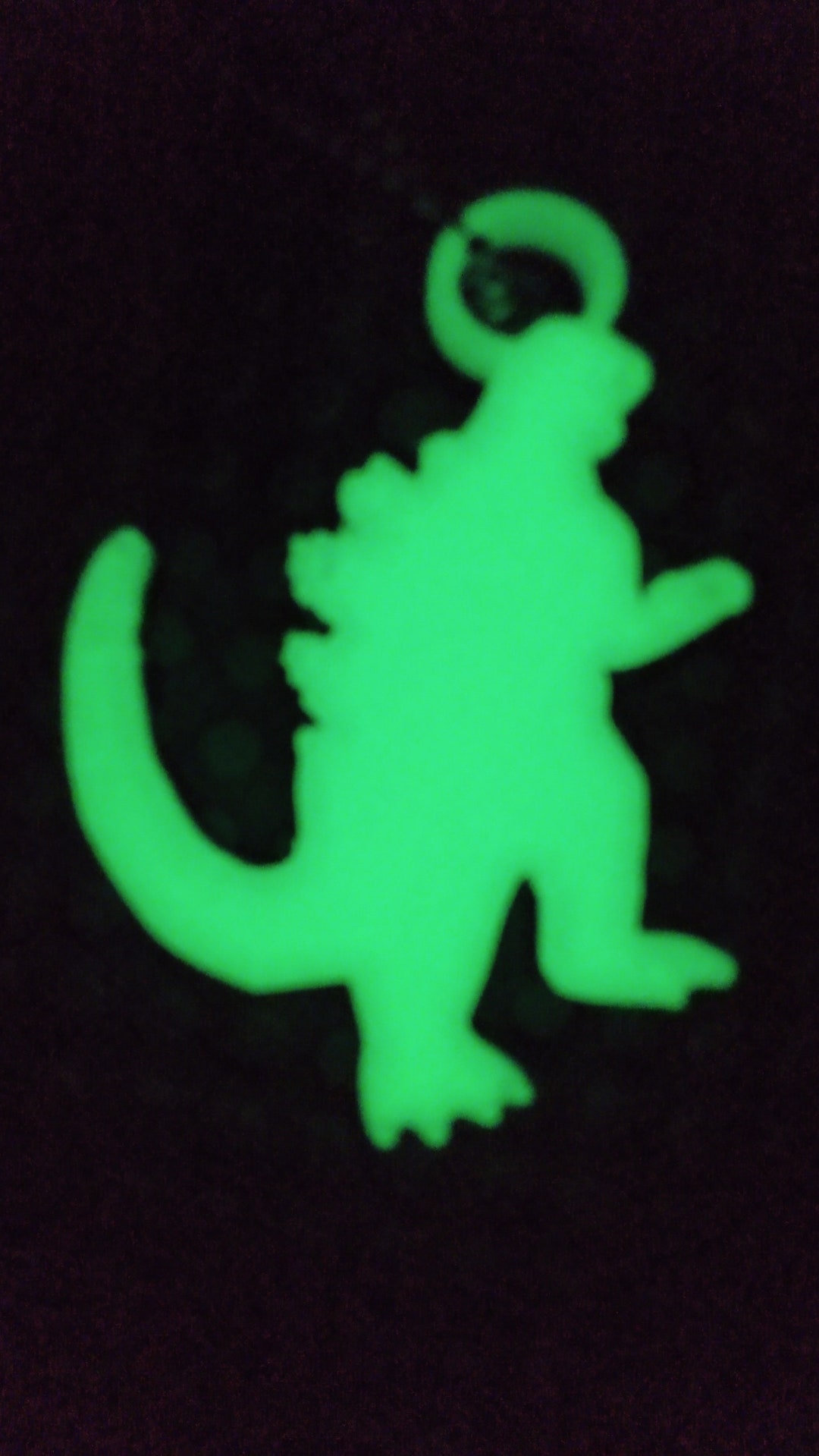 Glow in the Dark Godzilla Keychain - Etsy