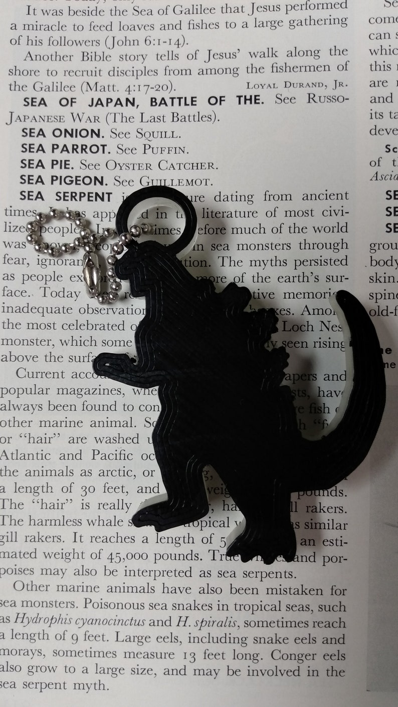 Glow in the Dark Godzilla Keychain - Etsy