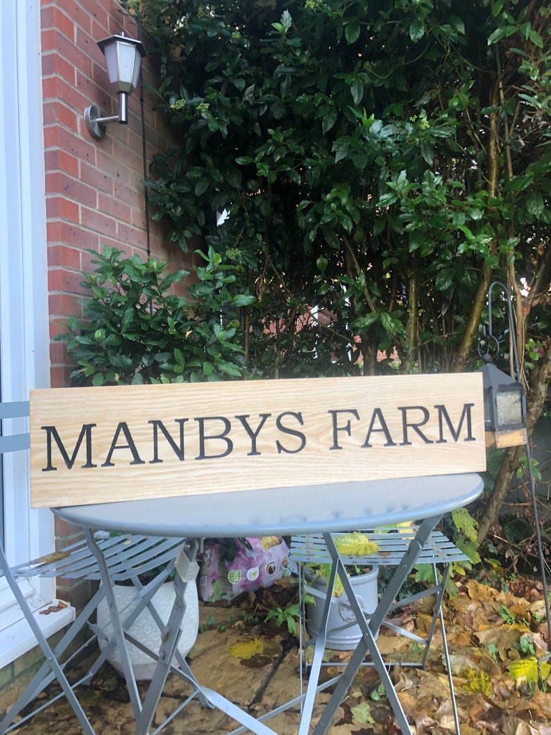 Personalised Oak Engraved Sign, the Studio, Home Engraved Signs, Custom ...