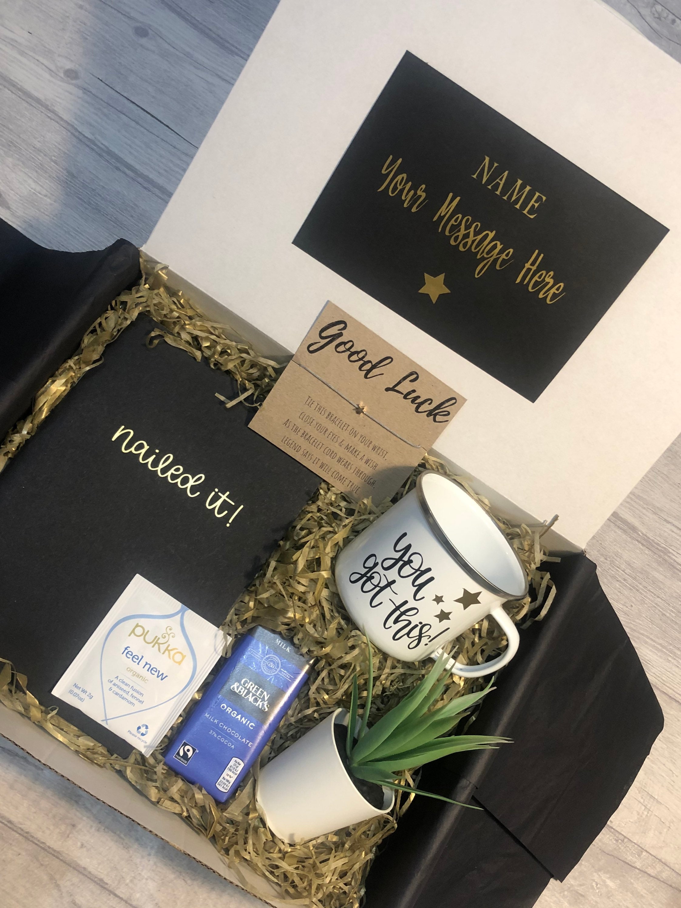New Job Gift Box, Congratulations Care Package, Good Luck Charm - Etsy UK