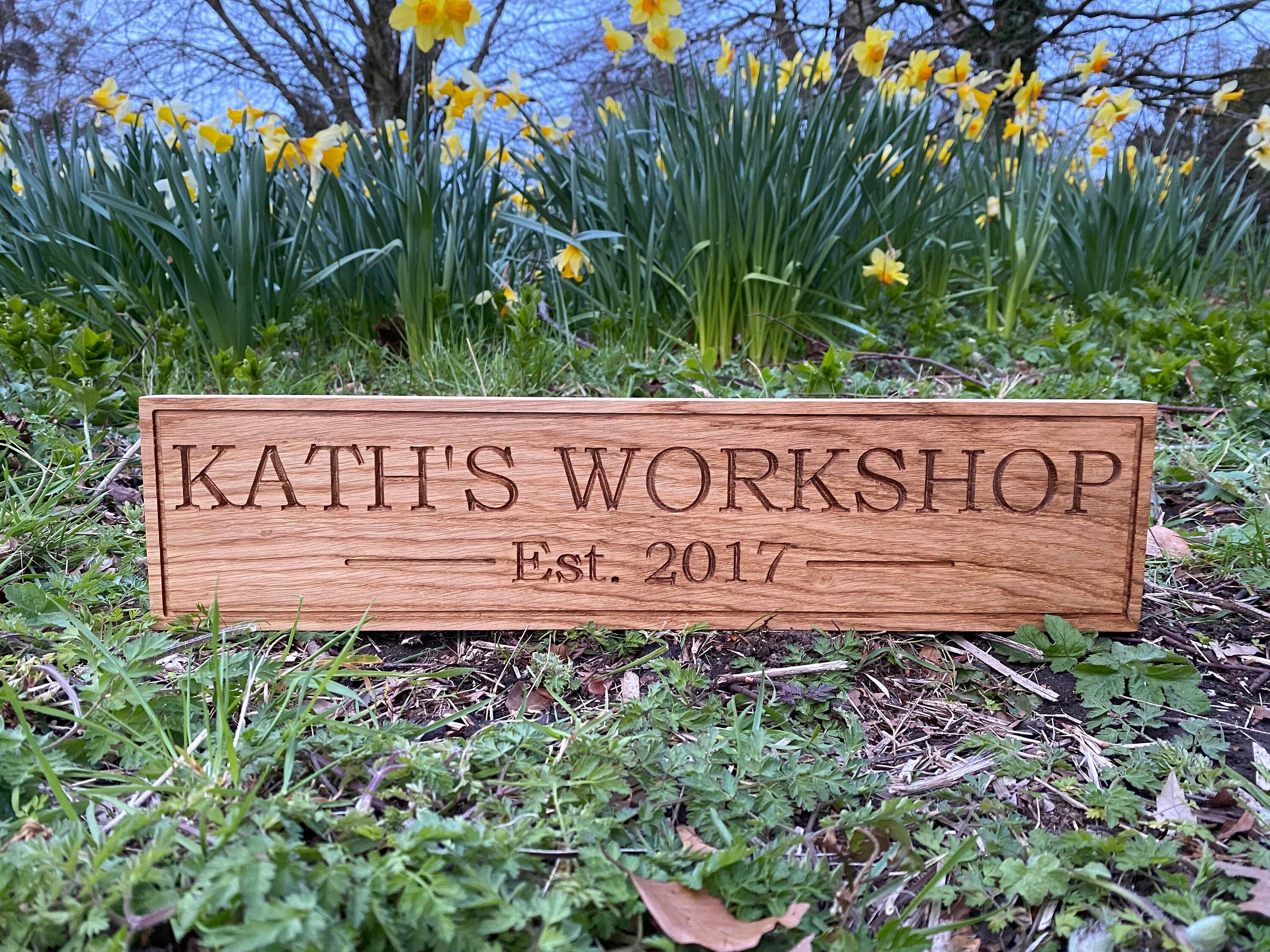 Personalised Oak Wood Sign, the Shed, Grandad, Dad’s, the Garden, Signs ...
