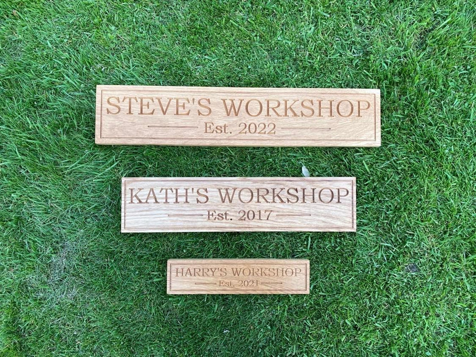 Personalised Oak Wood Sign, the Shed, Grandad, Dad’s, the Garden, Signs ...