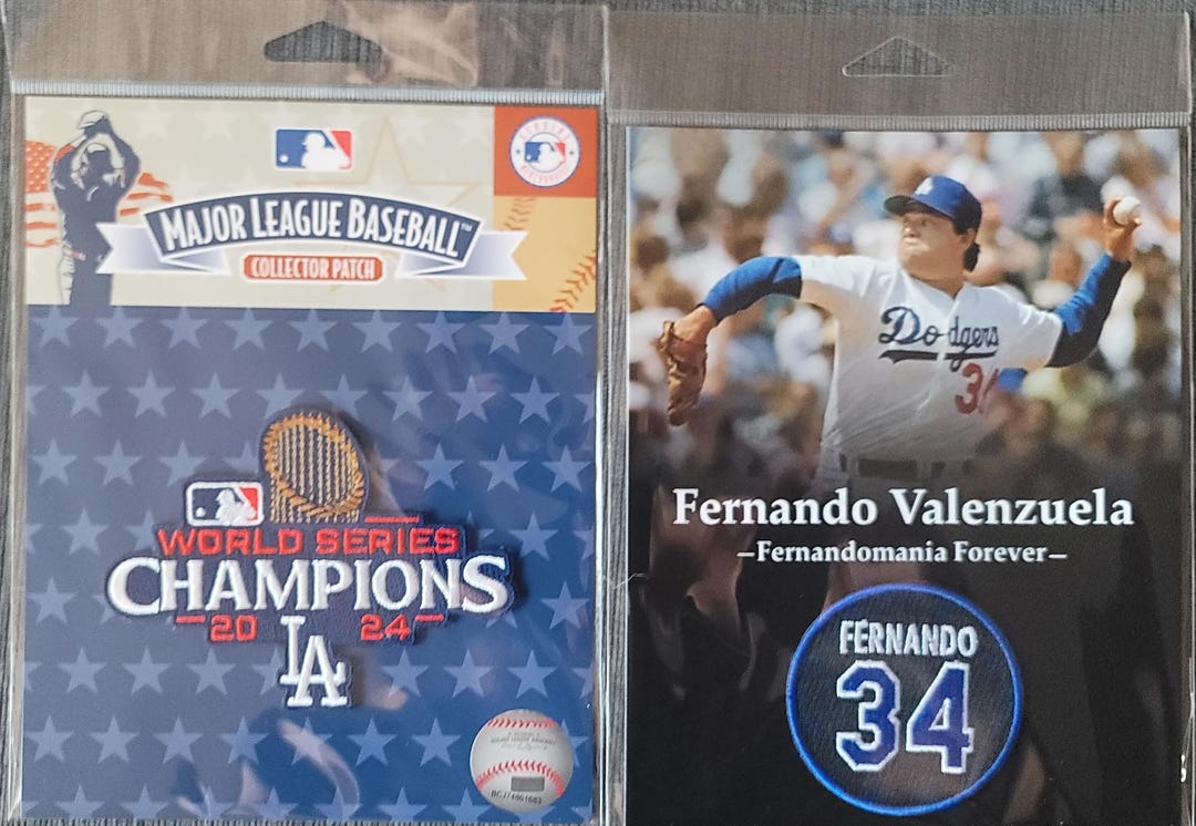 Official 2024 World Series Champions + Fernando #34 Memorial Patch MLB ...