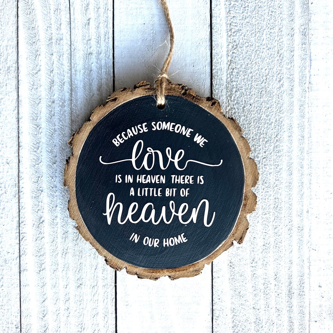 In Memory Ornament, Wood Memory Ornament, Wood Slice Ornament, Memorial ...
