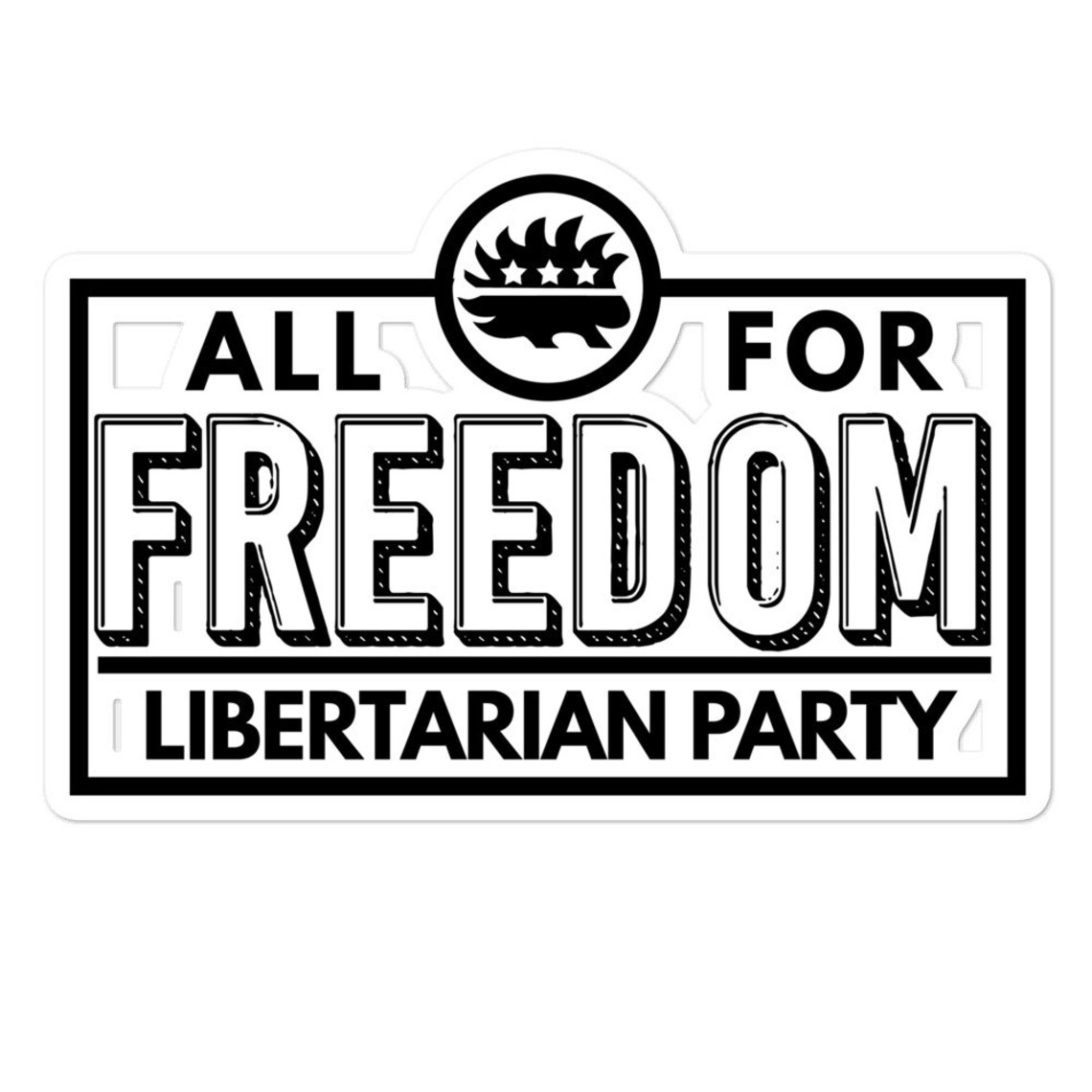 All for Freedom Libertarian Party Bubble-free Sticker - Etsy