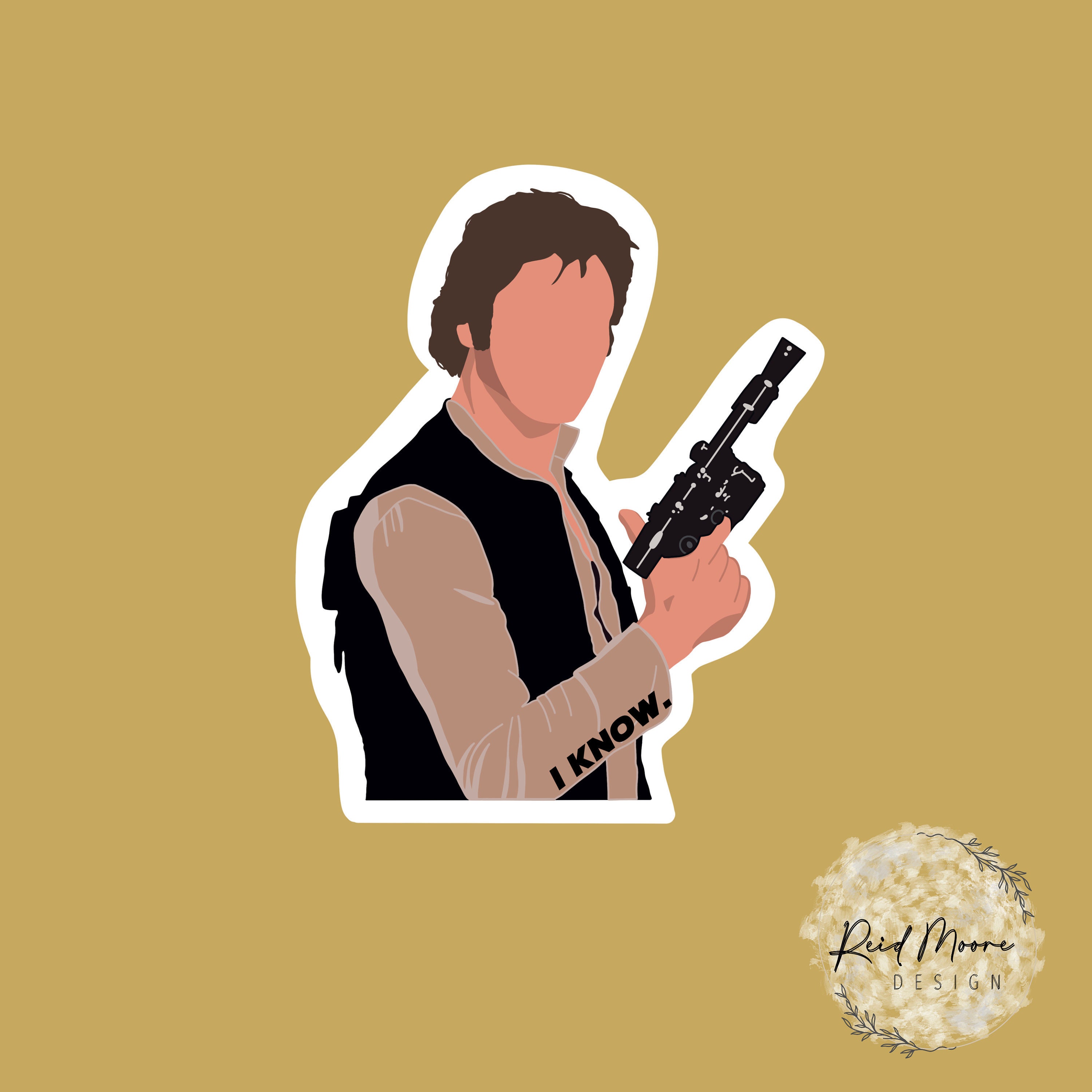 Han Solo I Know Vinyl Sticker Vinyl Sticker Star Wars | Etsy