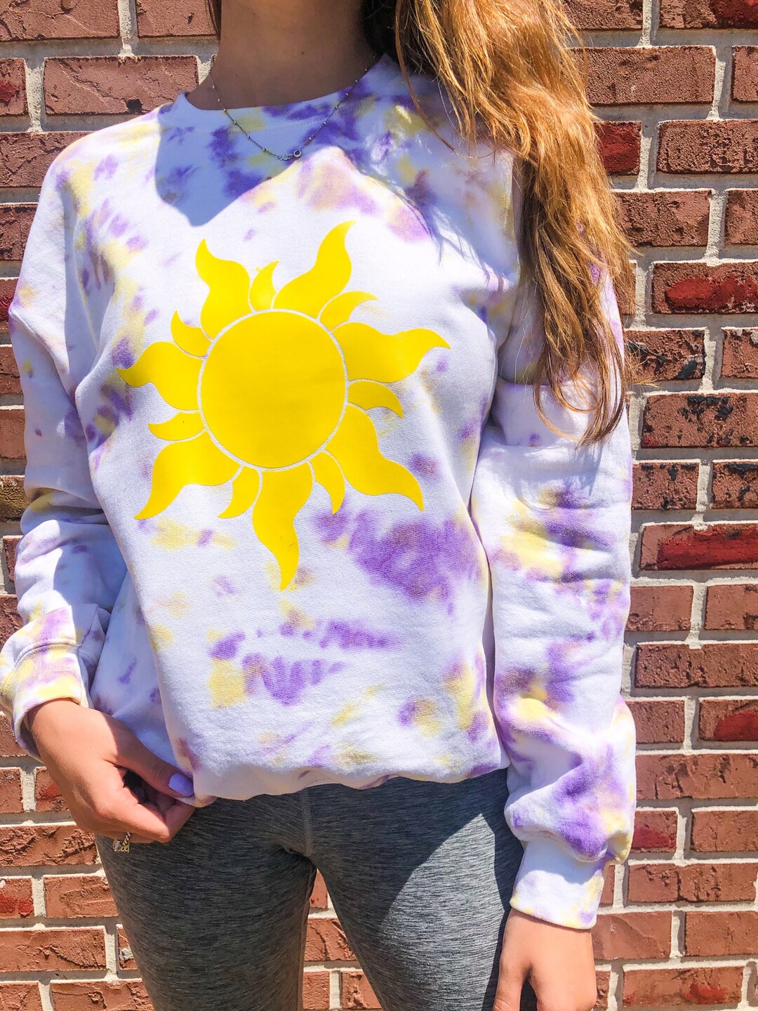 Tangled Rapunzel Sun Tie Dye Heavy Blend™ Crewneck Sweatshirt - Etsy