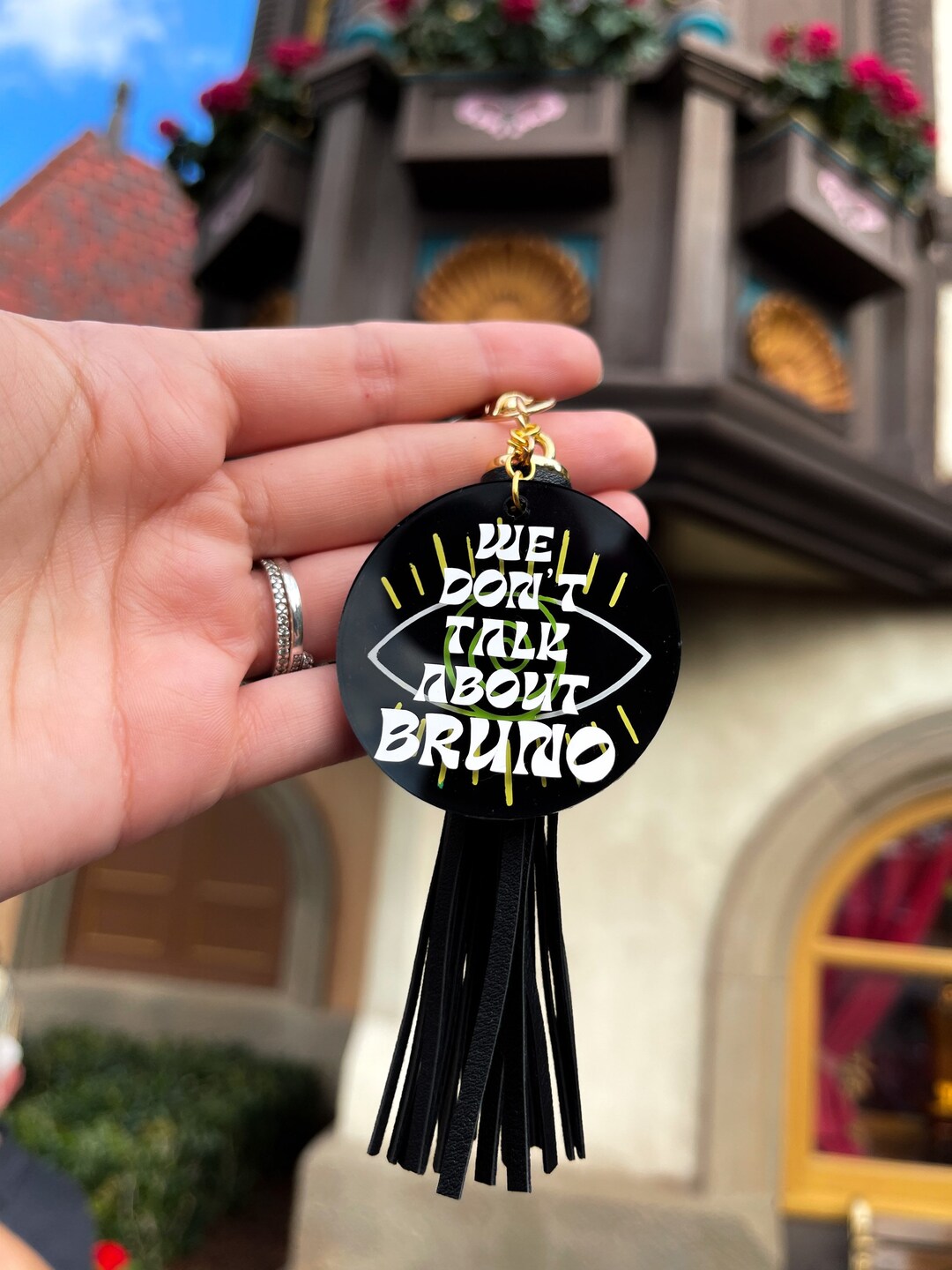 Encanto Bruno Keychain: Hand-painted Acrylic Charm With Tassel - Etsy