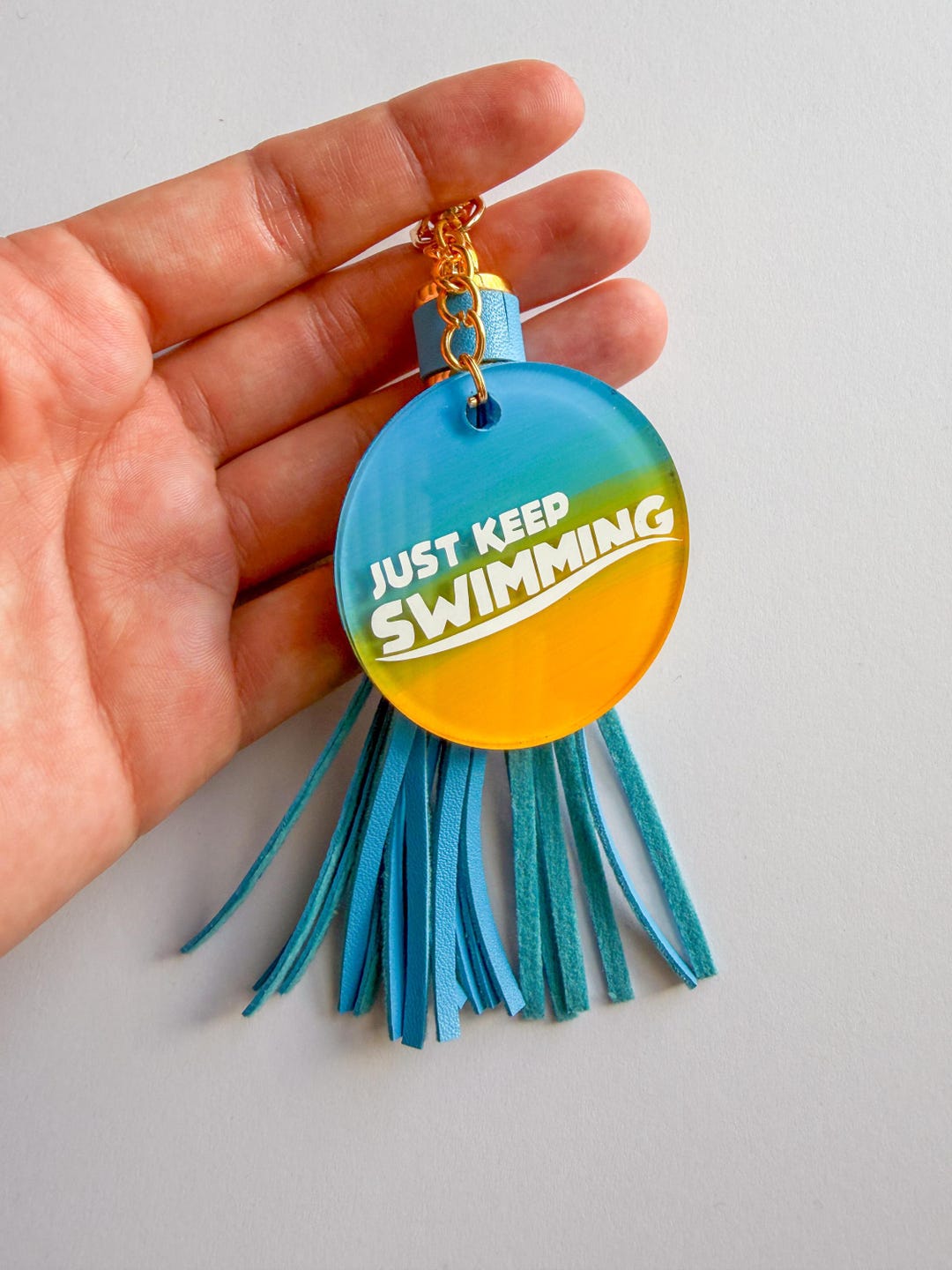 Just Keep Swimming Finding Nemo Inspired Hand-painted Acrylic Keychain ...