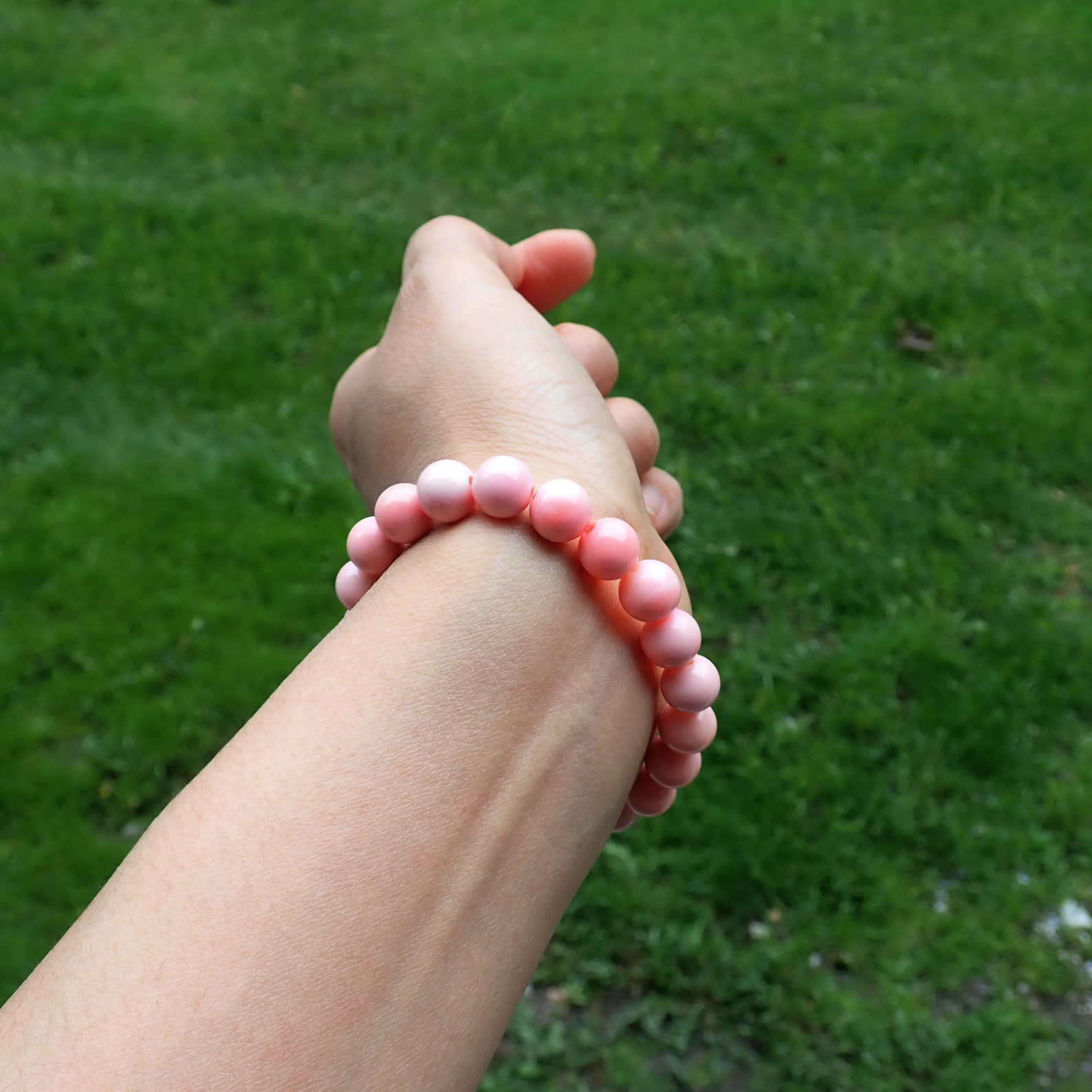 Natural Pink Queen Conch shell bracelet 6.5mm 9.5mm Bead | Etsy