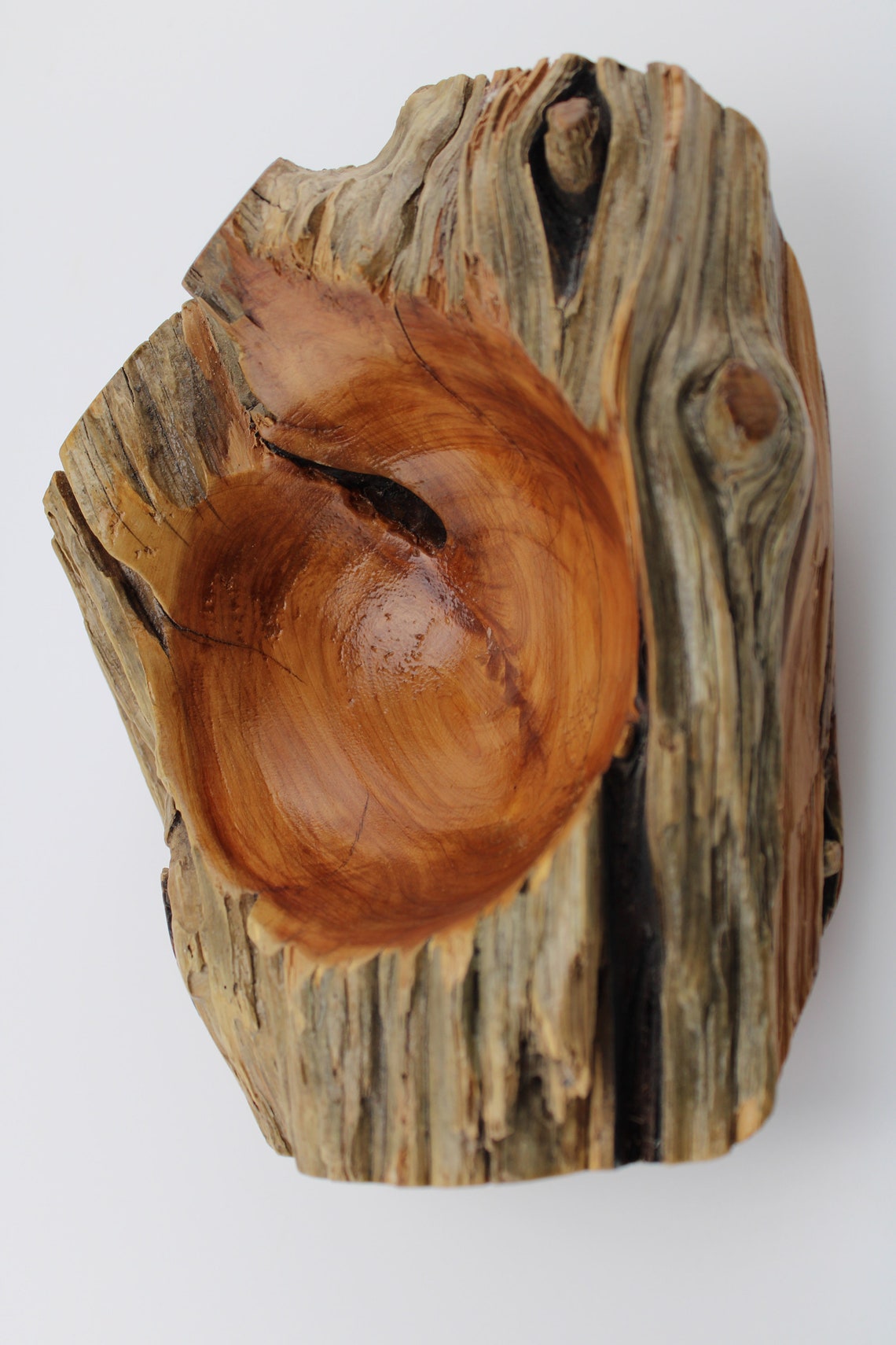 Unique, Rustic Old Log Bowl for Keys or Small Items. - Etsy