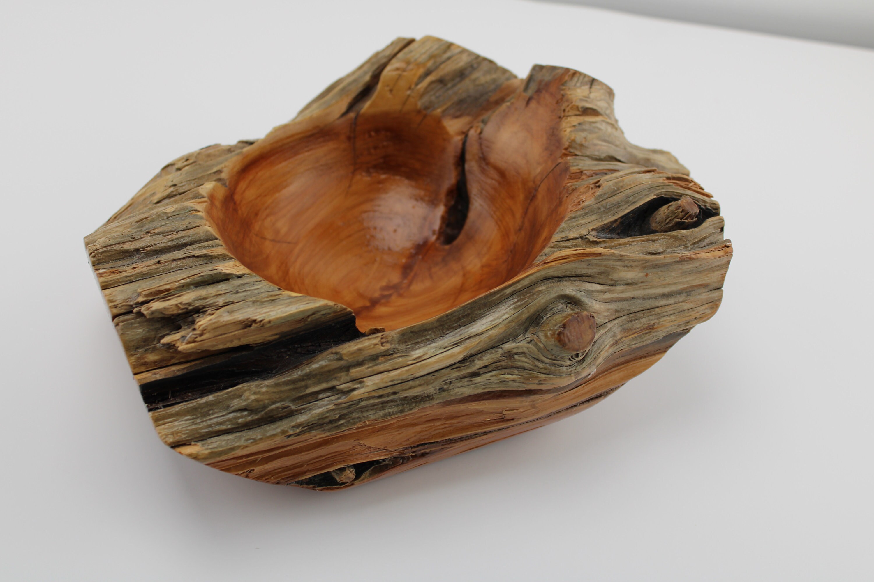 Unique, Rustic Old Log Bowl for Keys or Small Items. - Etsy