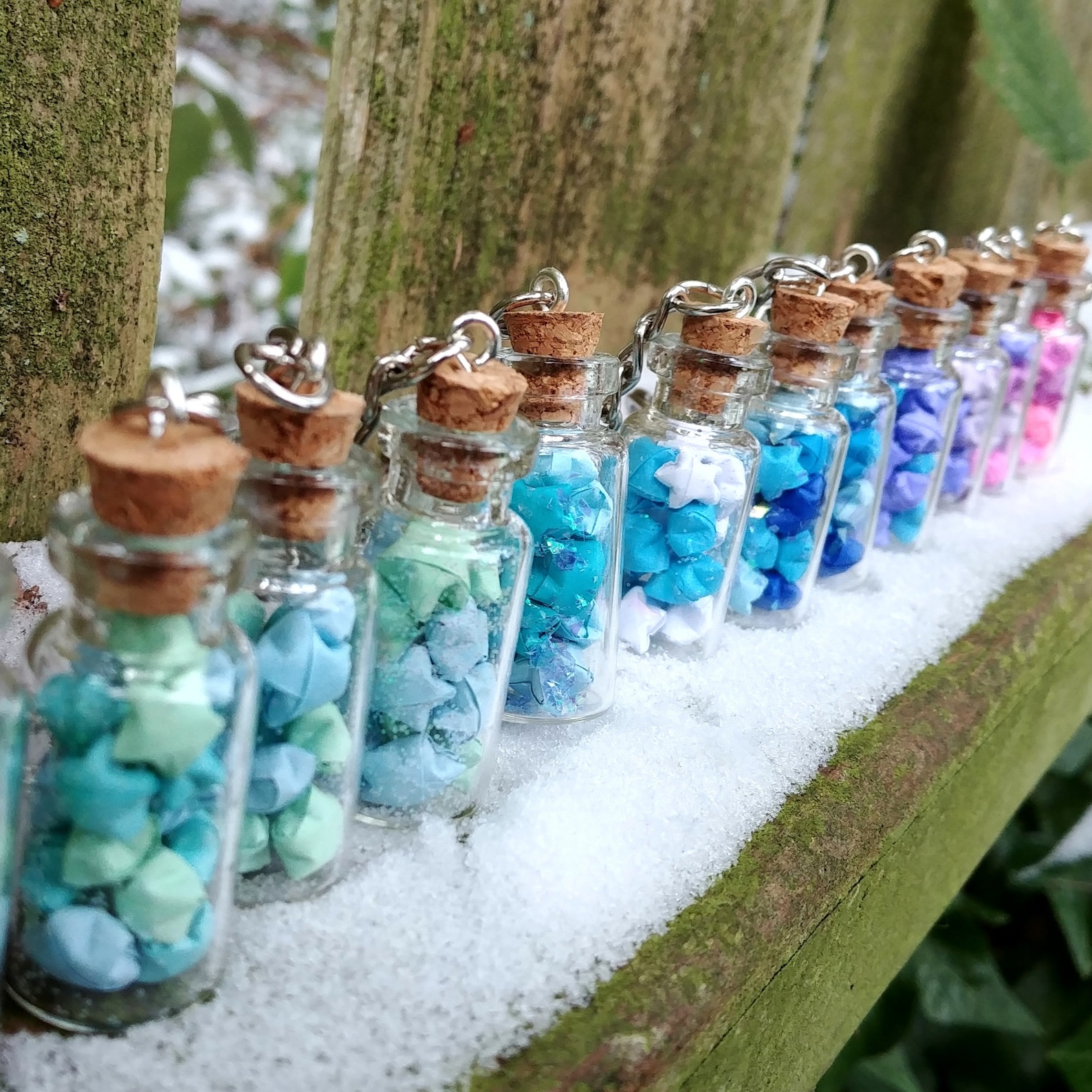 Star Jar Keychain | Origami Star Keychain | Small Gift | Customizable ...