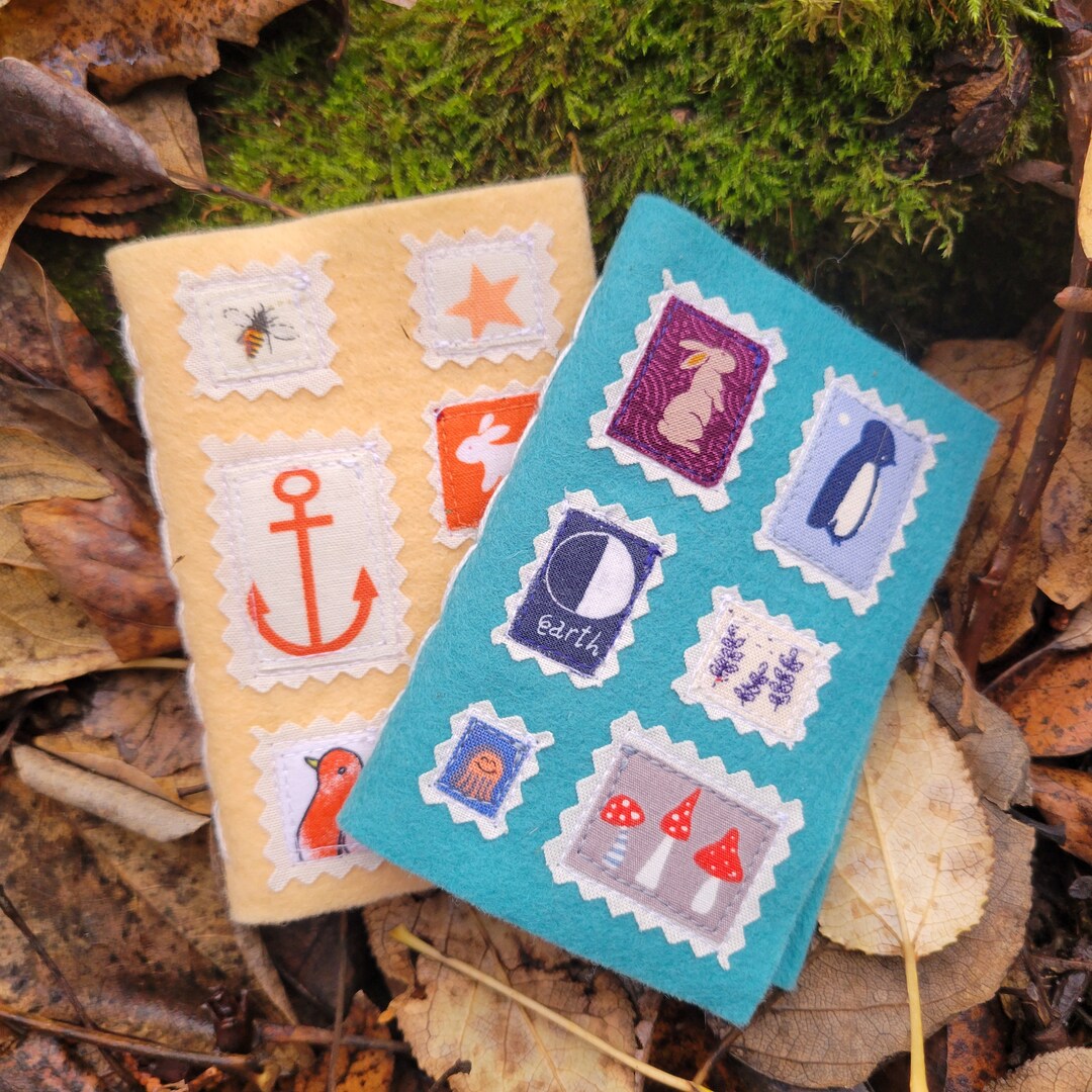 Fabric Stamp Needle Folio | Wool Blend Felt Needle Book - Etsy