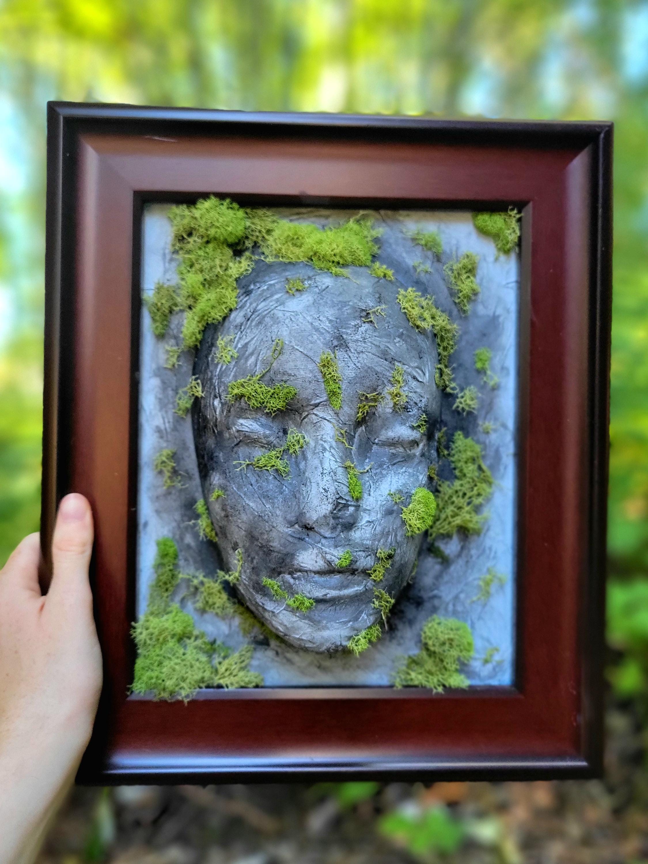 Mossy Statue 3D Wall Art - Etsy