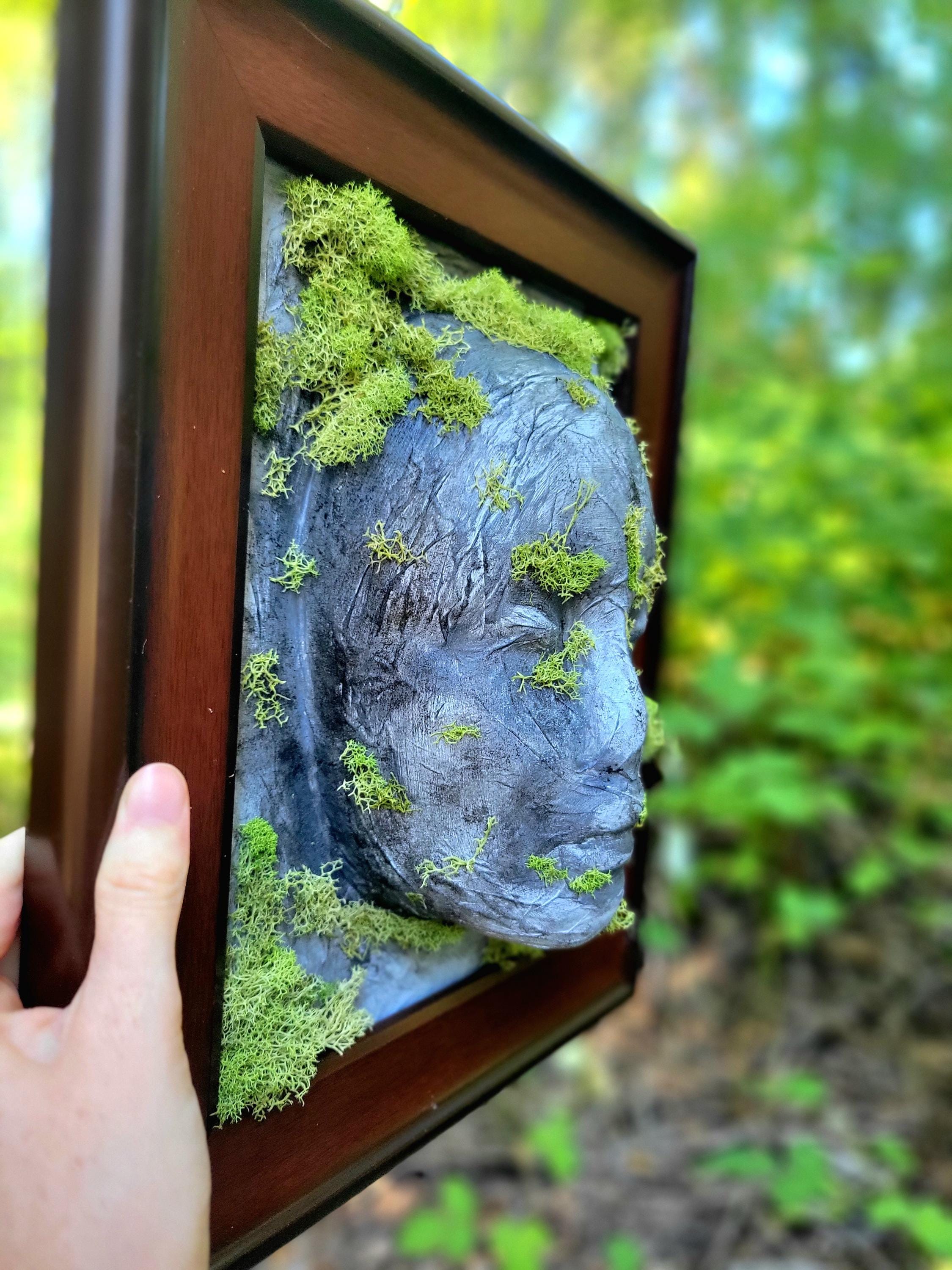 Mossy Statue 3D Wall Art - Etsy