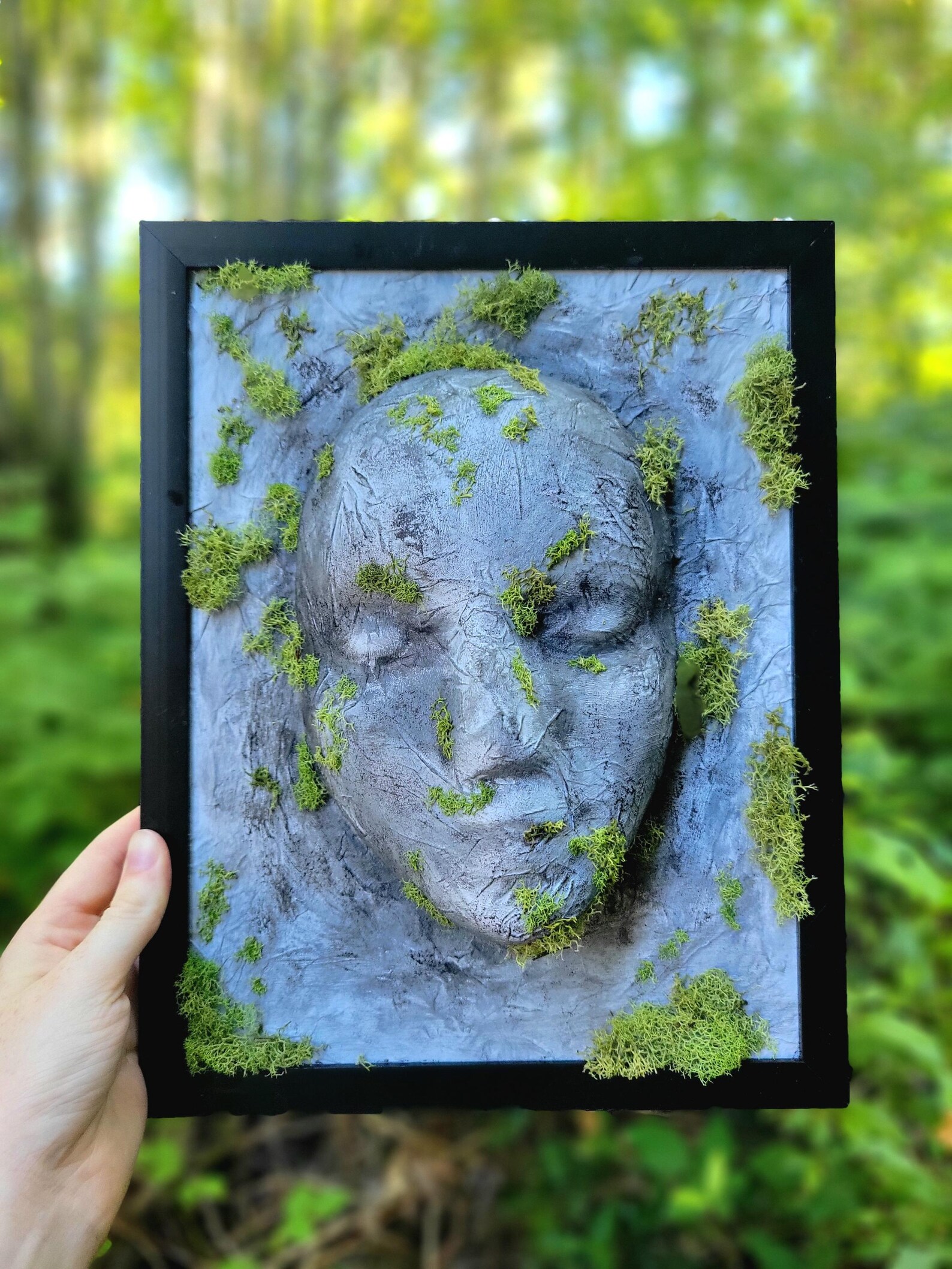 Mossy Statue 3D Wall Art - Etsy