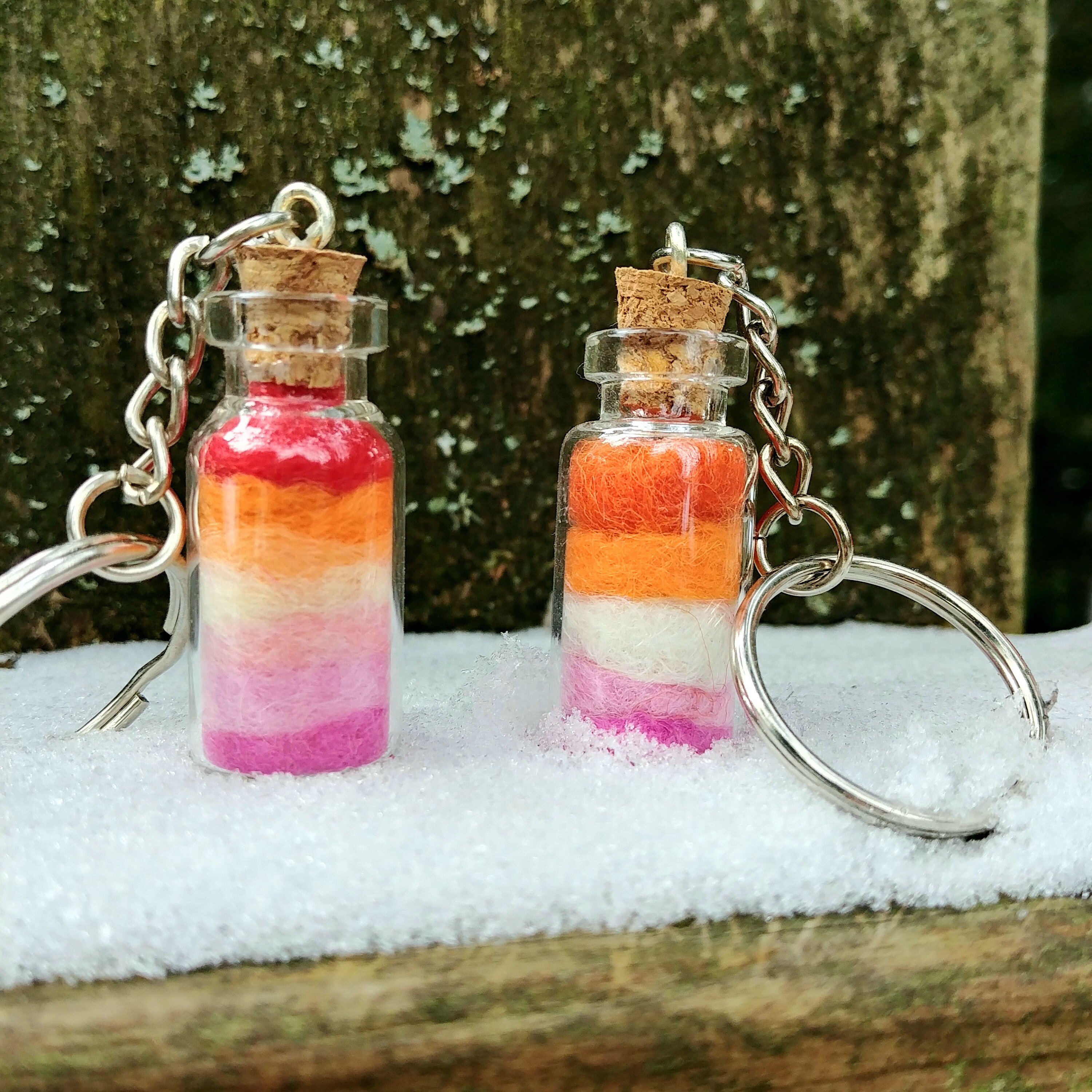 Pride Keychains | Pride Bottle Keychains | Wool Felt Pride Bottles ...