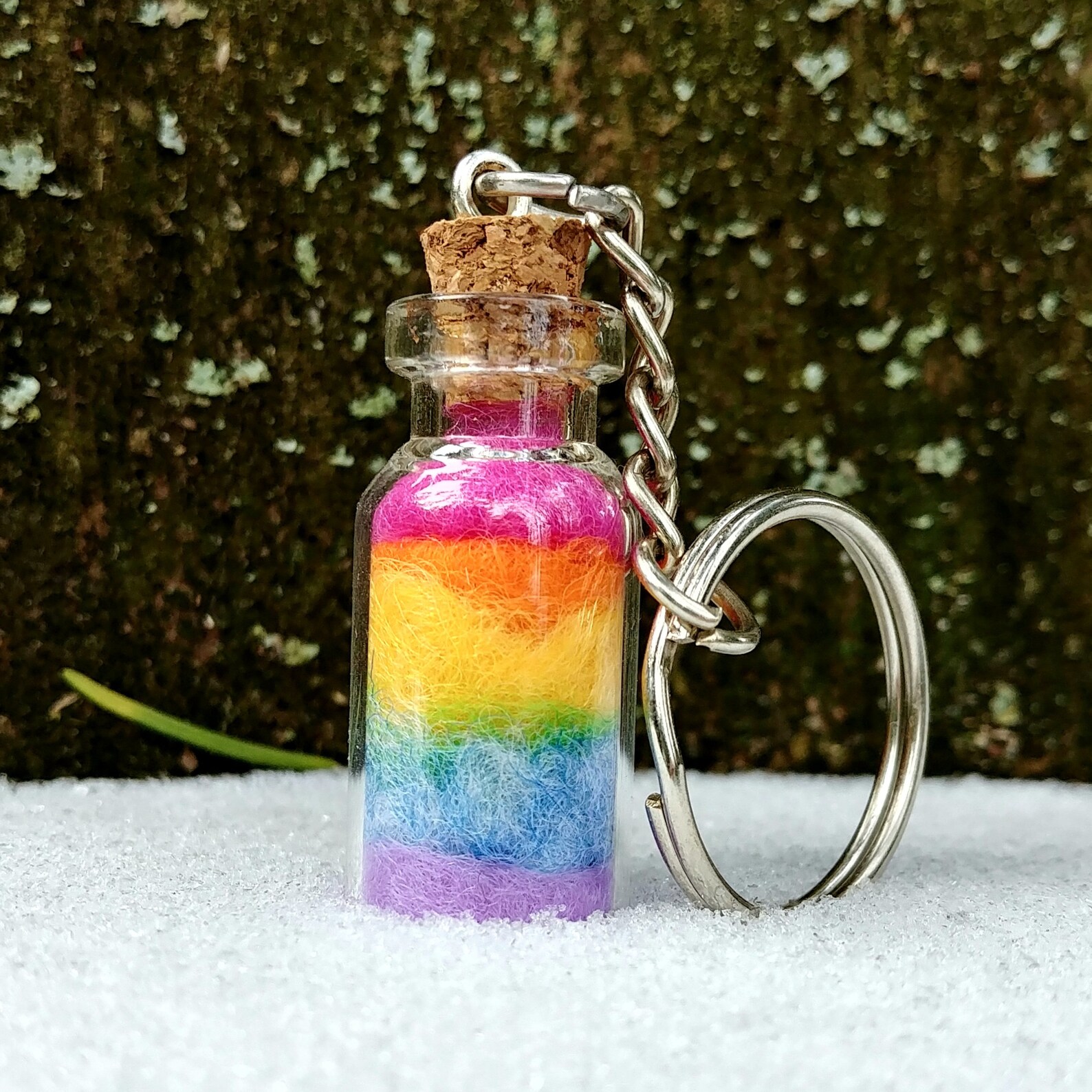 Pride Keychains | Pride Bottle Keychains | Wool Felt Pride Bottles ...
