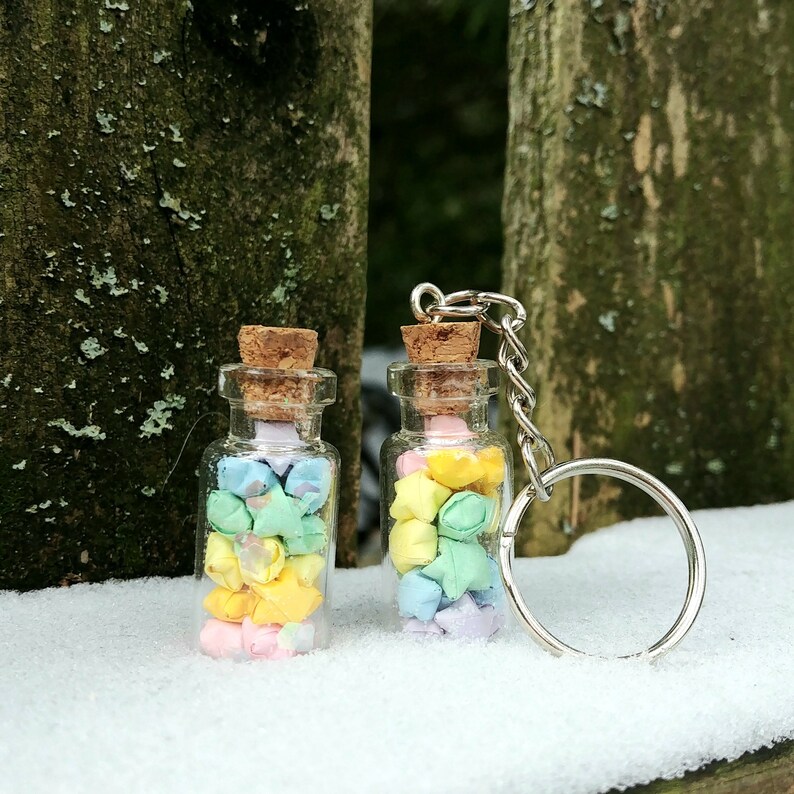 Star Jar Keychain | Origami Star Keychain | Small Gift | Customizable ...