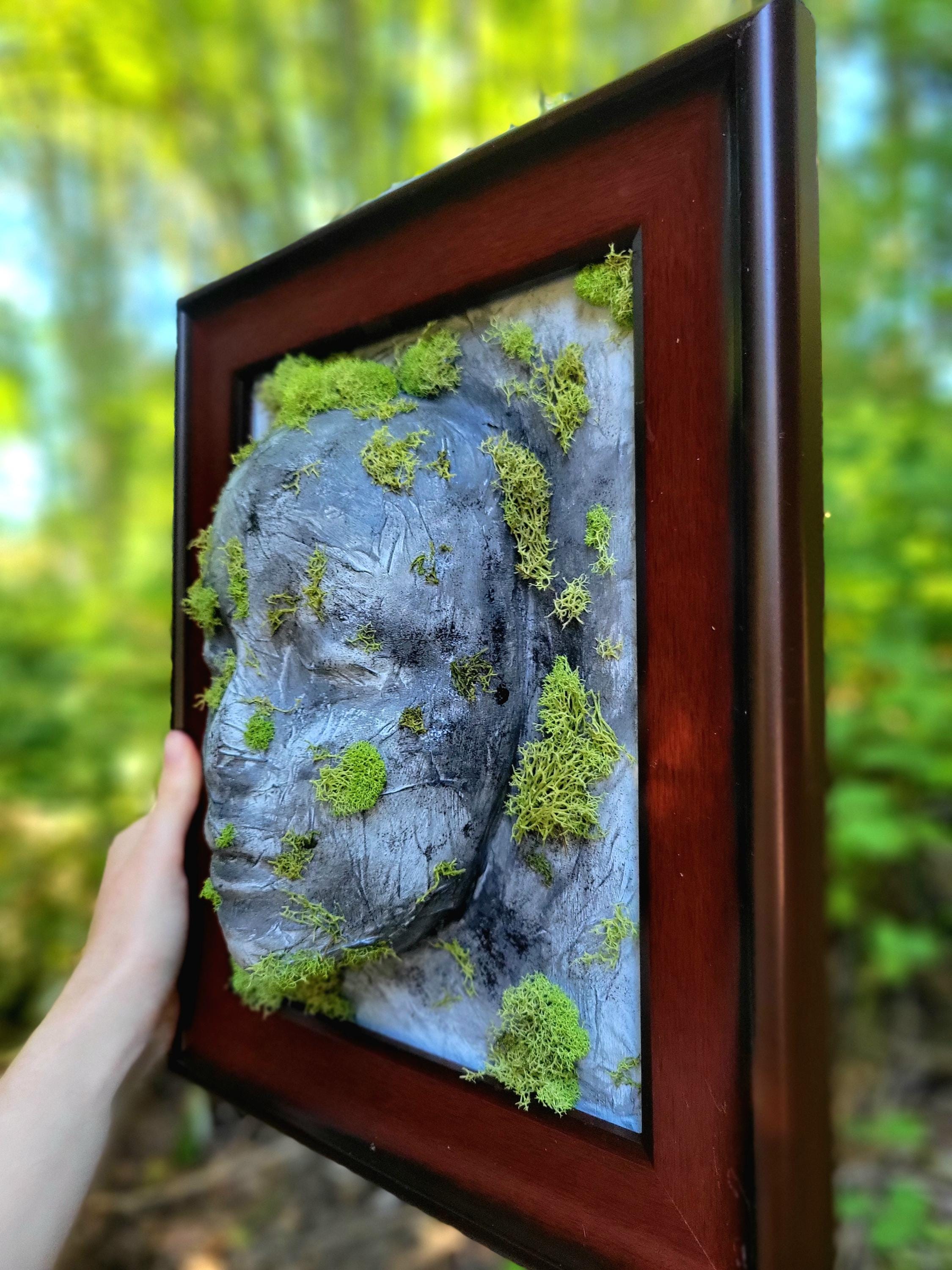 Mossy Statue 3D Wall Art - Etsy