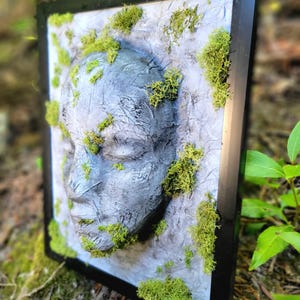 Mossy Statue 3D Wall Art - Etsy