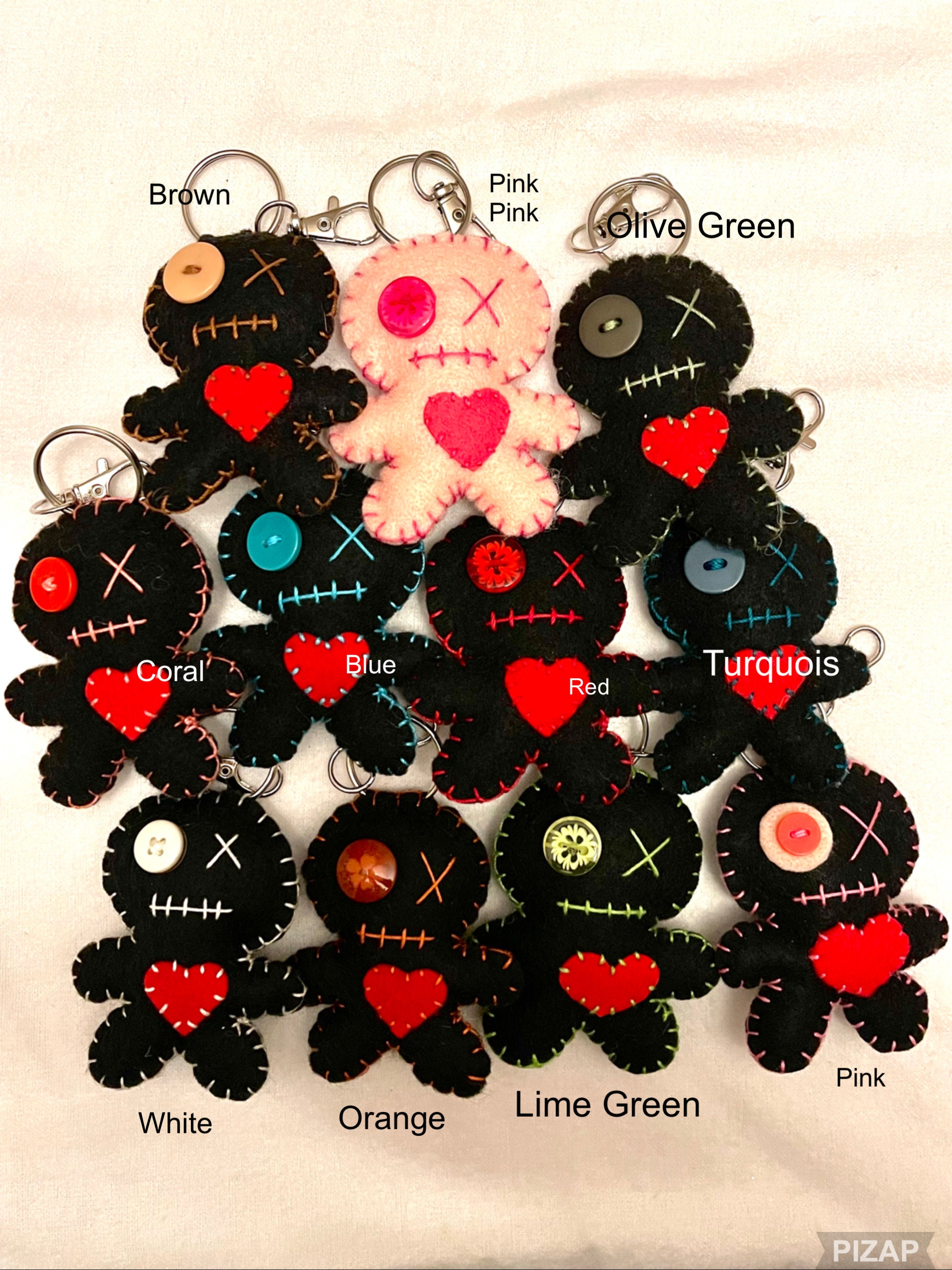 Key Chain, Zipper Charm, Key Charm, Voodoo Doll Key Chain, Voodoo Doll ...