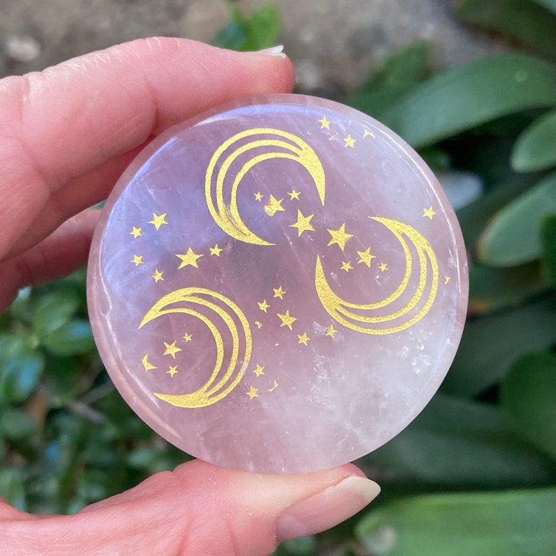 Rose Quartz Disc - Etsy