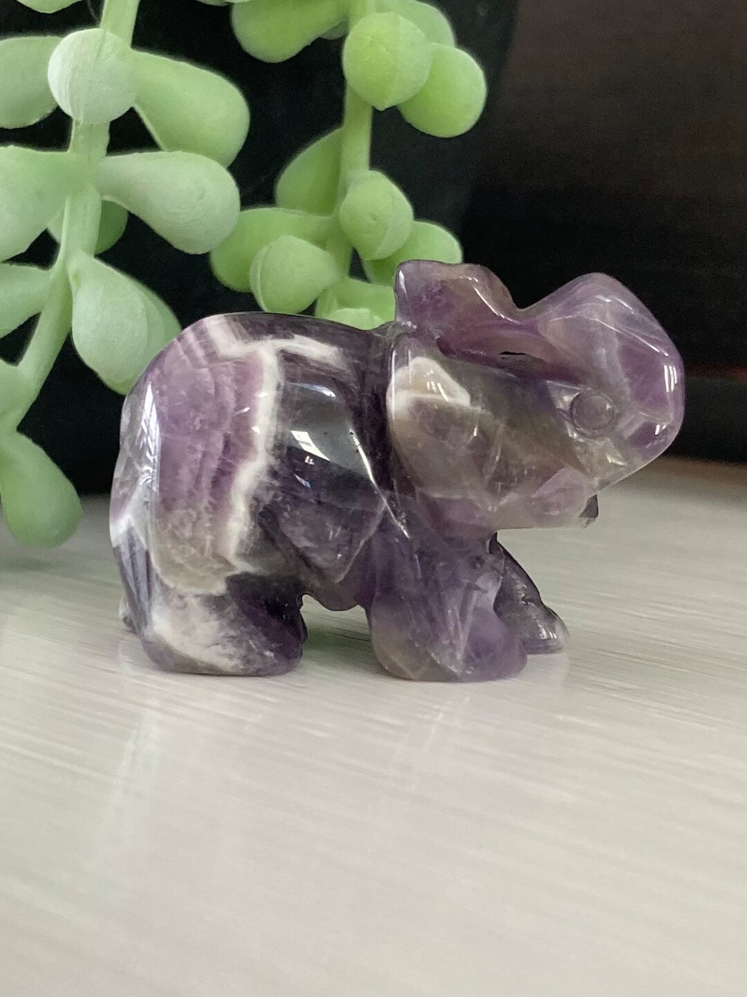 Amethyst Elephant,chevron Amethyst,crystal Elephant,gift,safari Decor ...