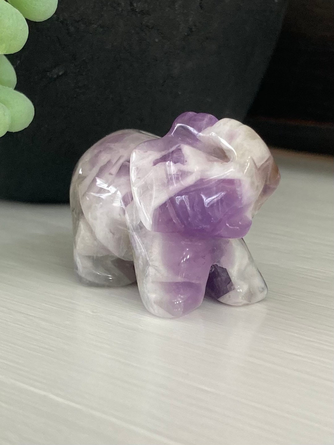 Dream Amethyst Elephant,chevron Amethyst,crystal Elephant,gift,safari ...