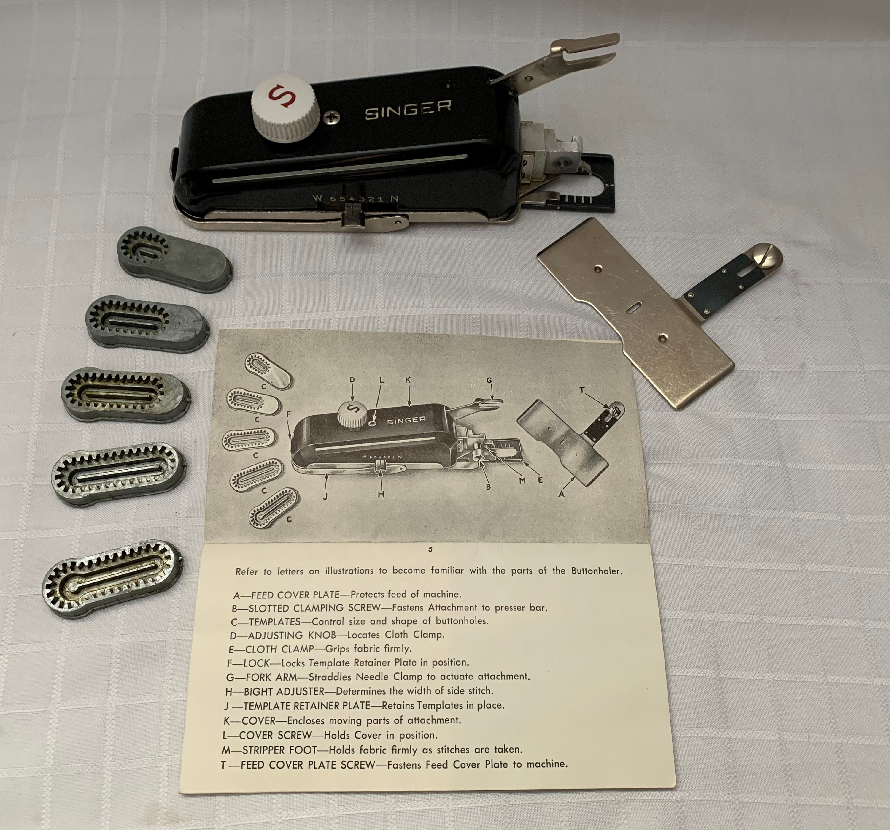 Original Singer Buttonholer, Templates, Manual, Case, Sewing Machine - Etsy