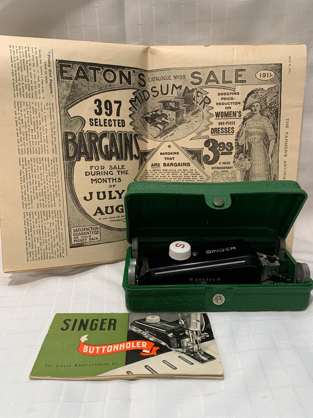 Original Singer Buttonholer, Templates, Manual, Case, Sewing Machine - Etsy