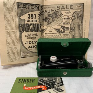 Original Singer Buttonholer, Templates, Manual, Case, Sewing Machine - Etsy