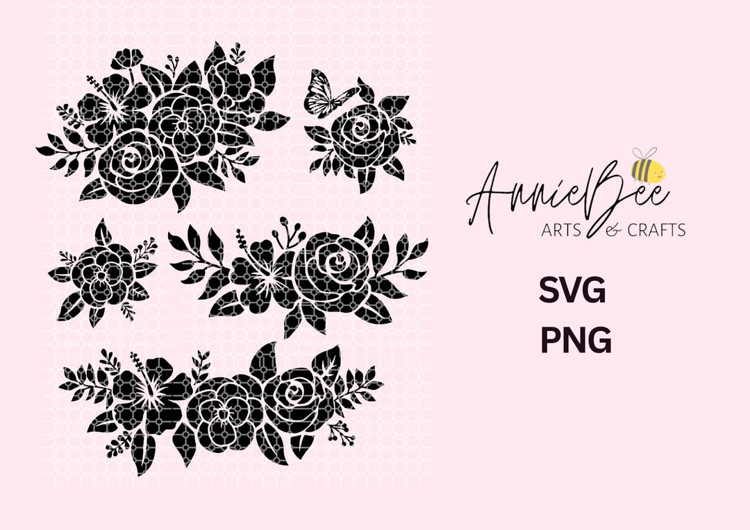 Cricut and Silhouette Files Flower Svg Bundle, Flower Svg Files, Flower ...
