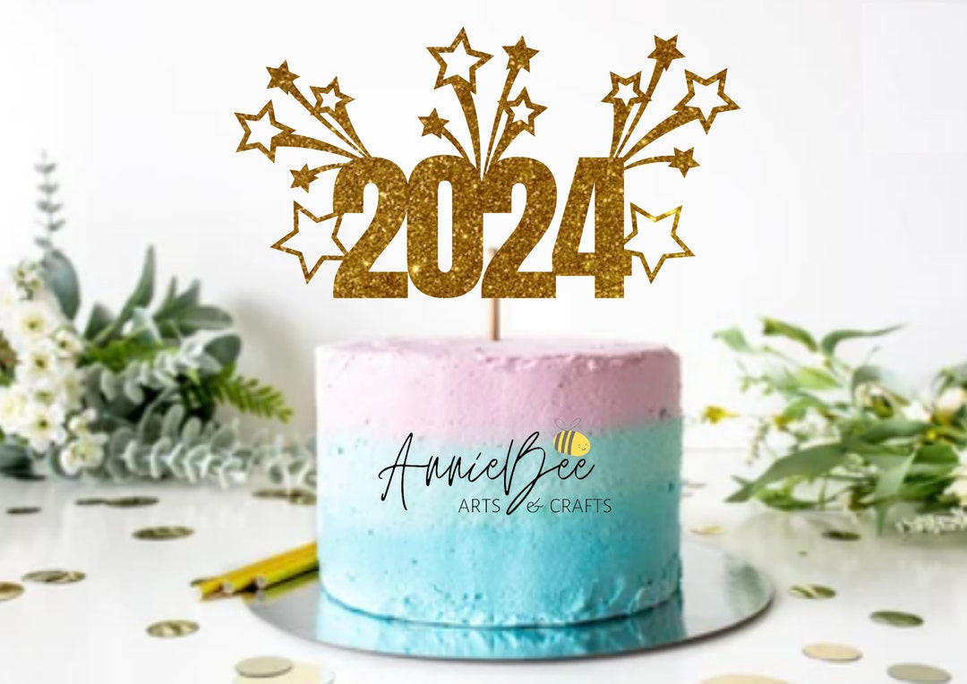 2024 New Year Cake Topper SVG - Etsy UK